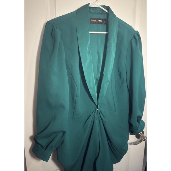 Gabrielle Union | Jackets & Coats | Gabrielle Union Nyc Green Satin ...
